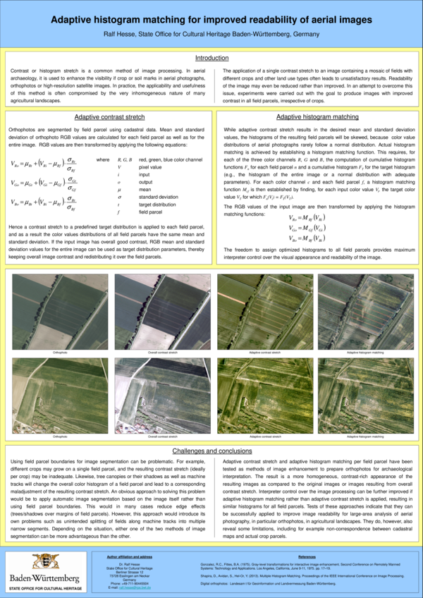 (PDF) Adaptive histogram matching for improved readability of aerial images