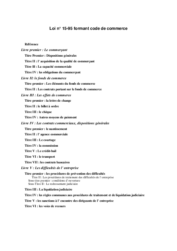 (PDF) Code de commerce marocain