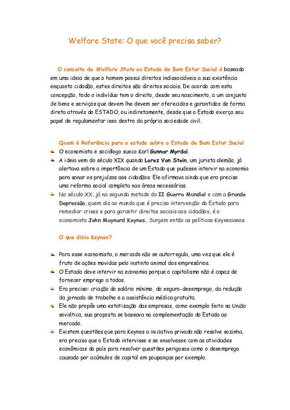 (PDF) Welfare State: O que você precisa saber