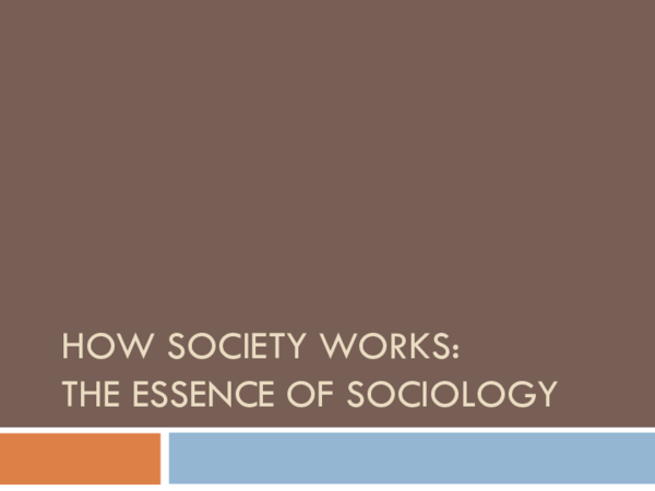 (PPT) How society works