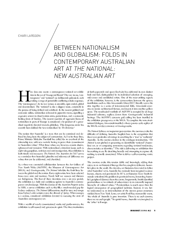 (PDF) Between Nationalism and Globalism: Folds in Contemporary ...