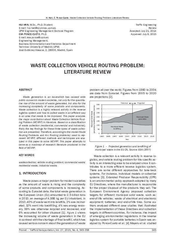(PDF) Waste Collection Vehicle Routing Problem A Literature Review