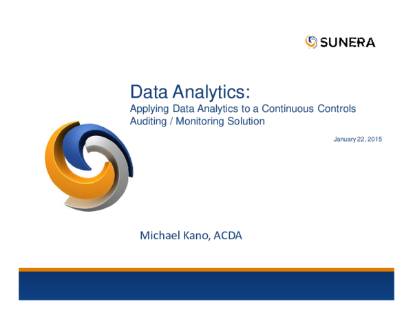 Pdf Applying Data Analytics To A Continuous Controls Auditing Monitoring Solution