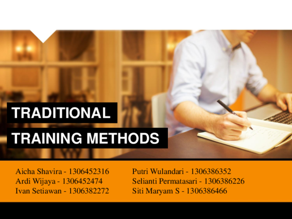 (PPT) Traditional Training Methods