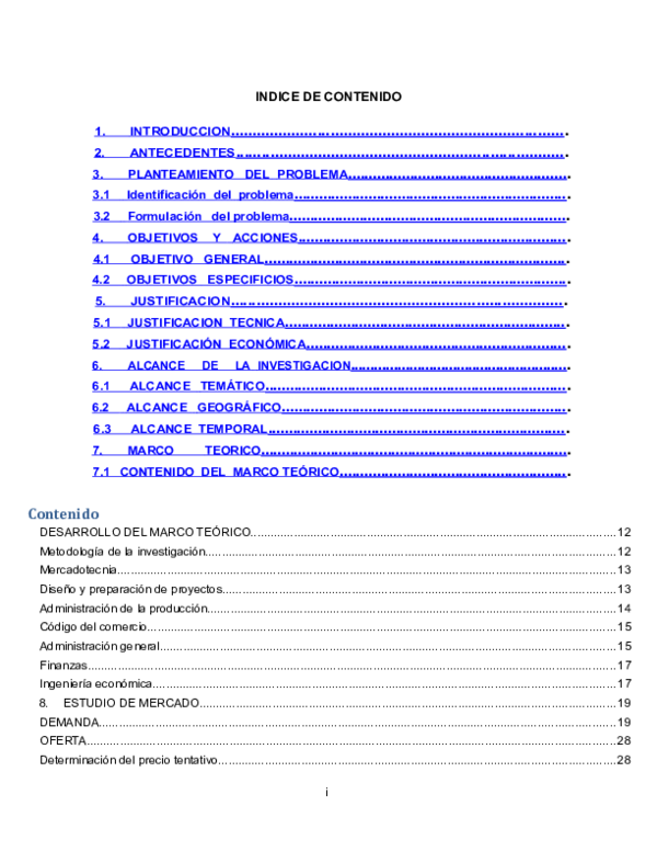 (DOC) INDICE DE CONTENIDO