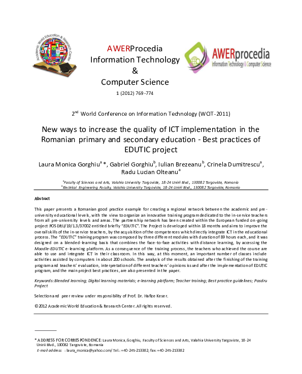 (PDF) New ways to increase the quality of ICT implementation in the ...