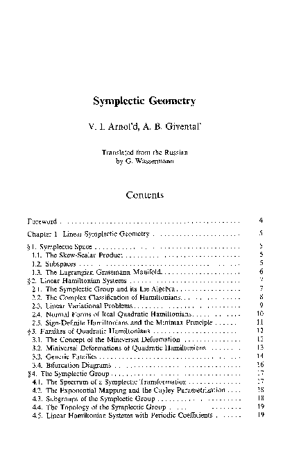 (PDF) Symplectic Geometry
