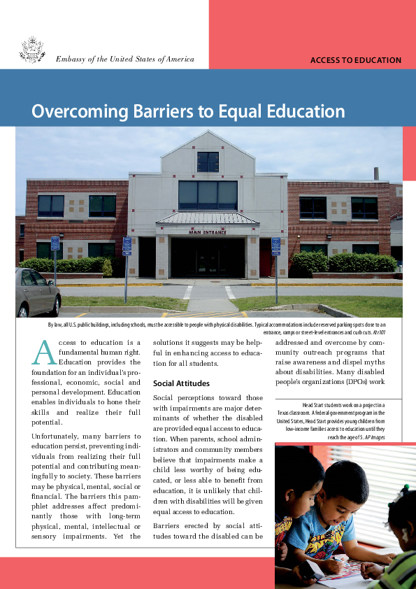 (PDF) Overcoming Barriers to Equal Education