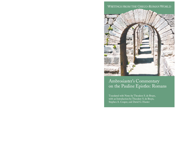 Ambrosiaster's Commentary on the Pauline Epistles: Romans