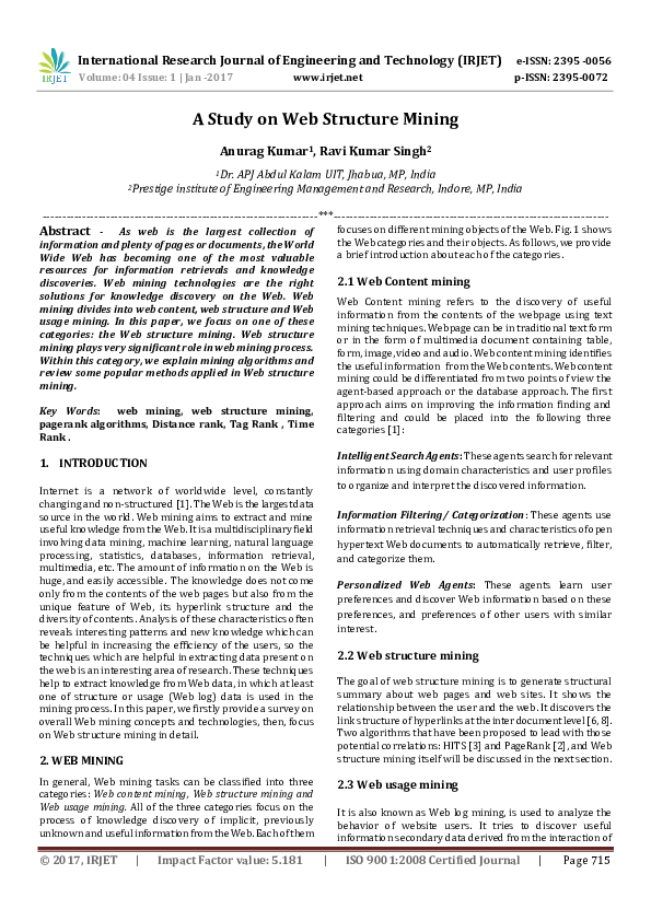 (PDF) A Study on Web Structure Mining