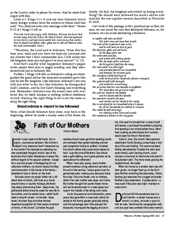 (PDF) Faith of Our Mothers