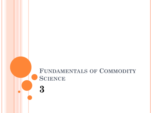 (PPT) Fundamentals of Commodity Science