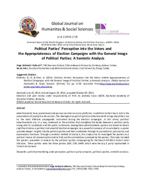 (PDF) Political Parties' Perception into the Voters and the ...