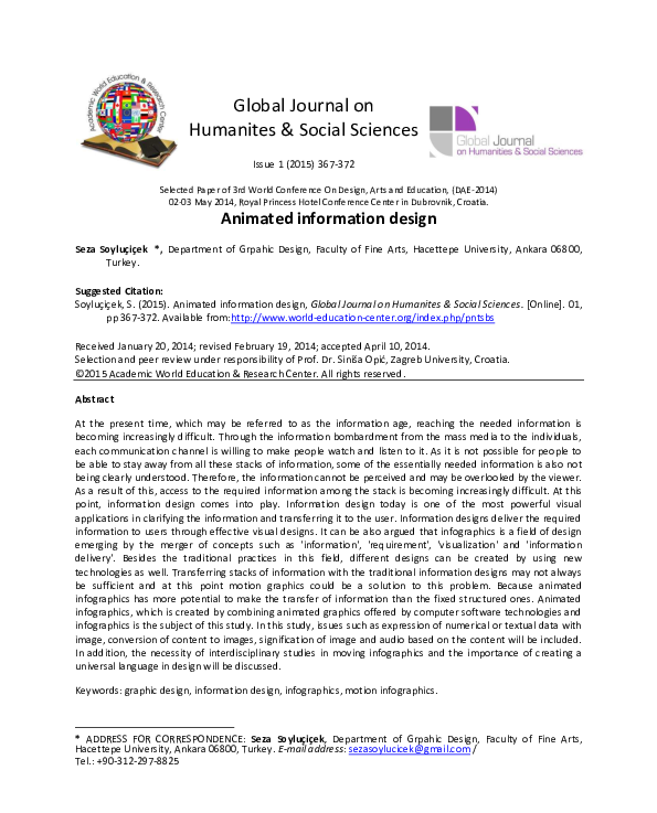 (PDF) Animated information design