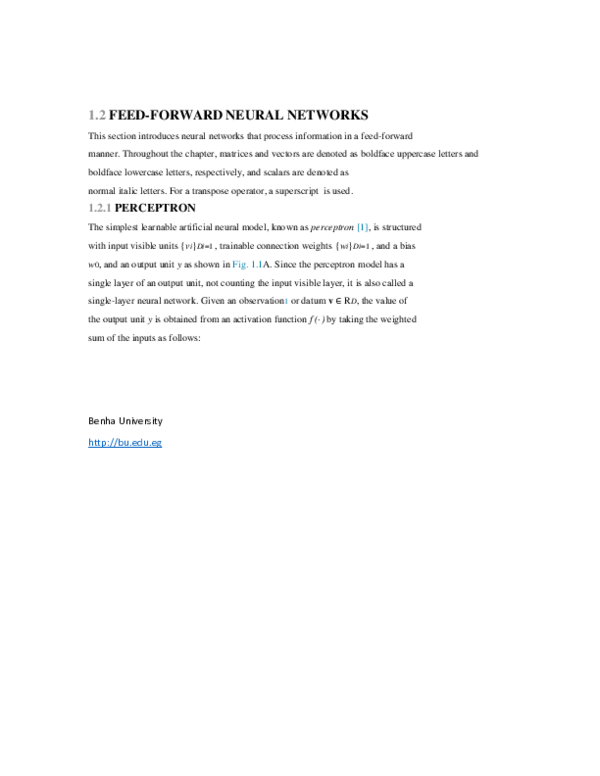 (PDF) 2 FEED-FORWARD NEURAL NETWORKS