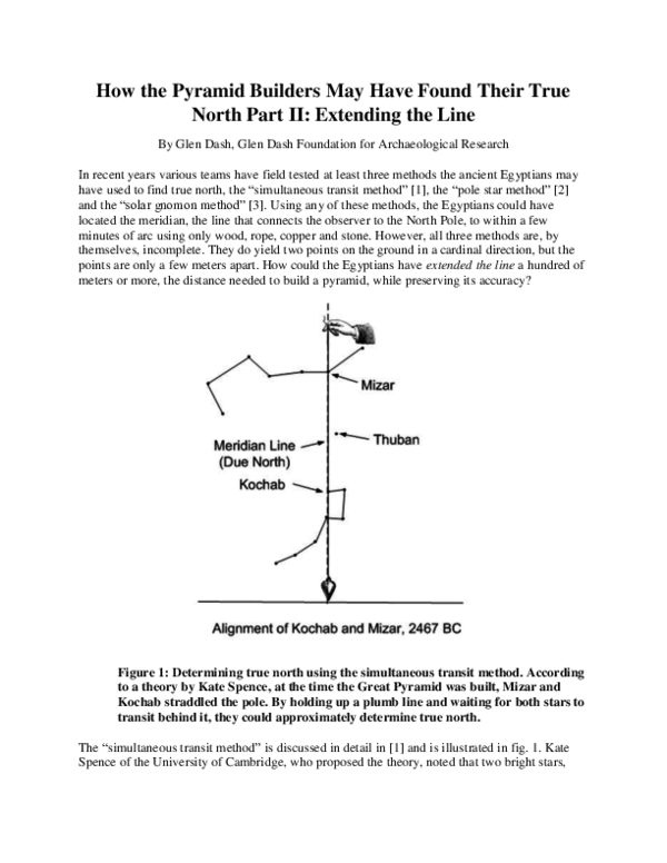 (DOC) How the Pyramid Builders May Have Found Their True North Part II ...