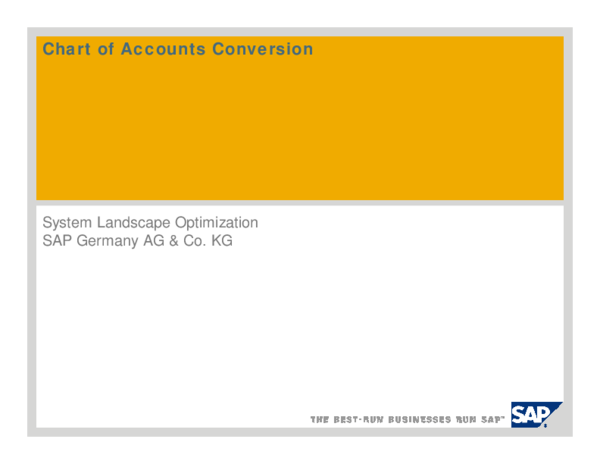 (PDF) Chart of Accounts Conversion