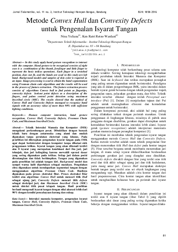 (PDF) Metode Convex Hull dan Convexity Defects untuk Pengenalan Isyarat ...