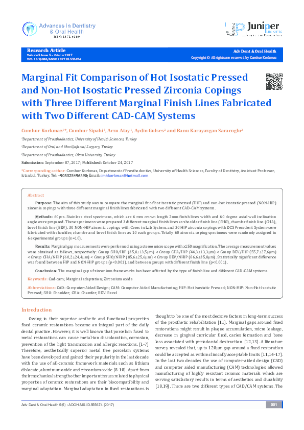 (PDF) Marginal Fit Comparison of Hot Isostatic Pressed and Non-Hot ...