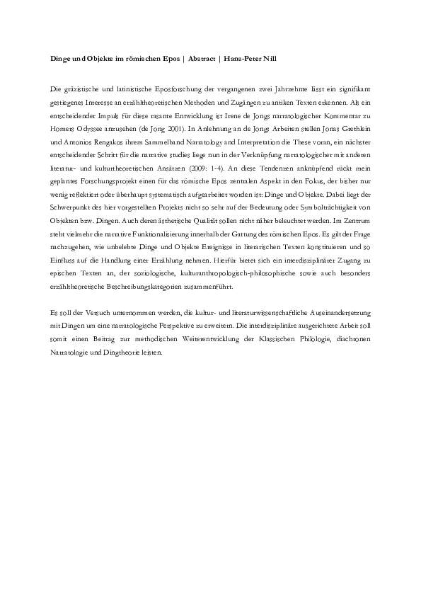 (PDF) Dinge als Aktanten. Untersuchungen zur Narrativiät von Dingen und ...