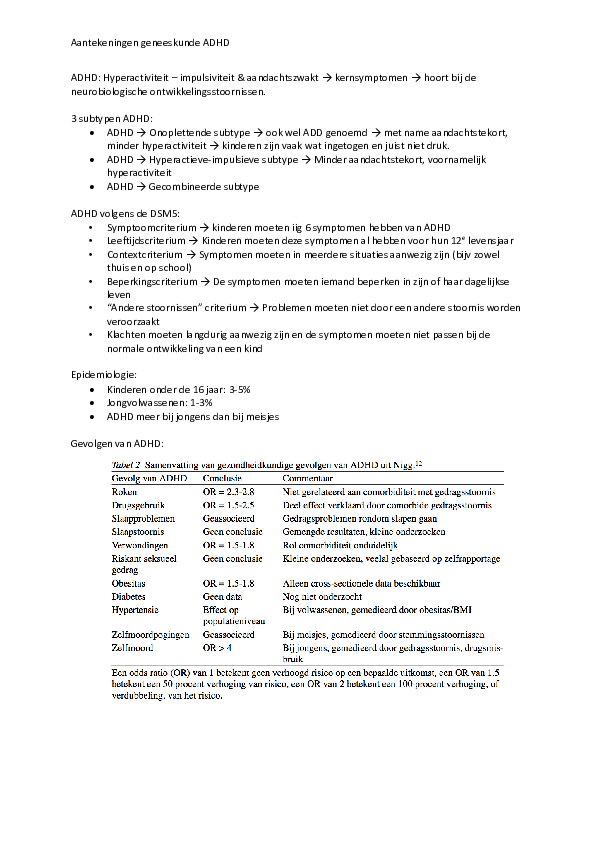 (DOC) Aantekeningen ADHD | Bart Veldhuis - Academia.edu