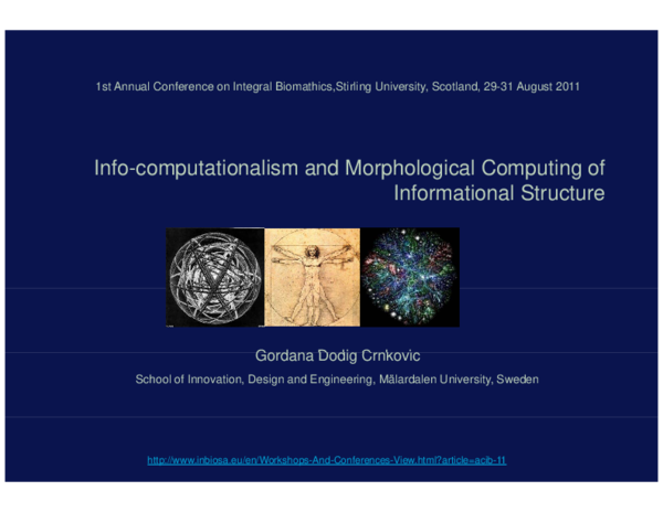 (PDF) Info-computationalism and Morphological Computing of ...