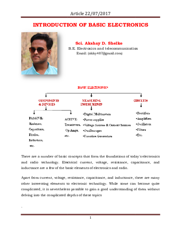 (PDF) INTRODUCTION OF BASIC ELECTRONICS