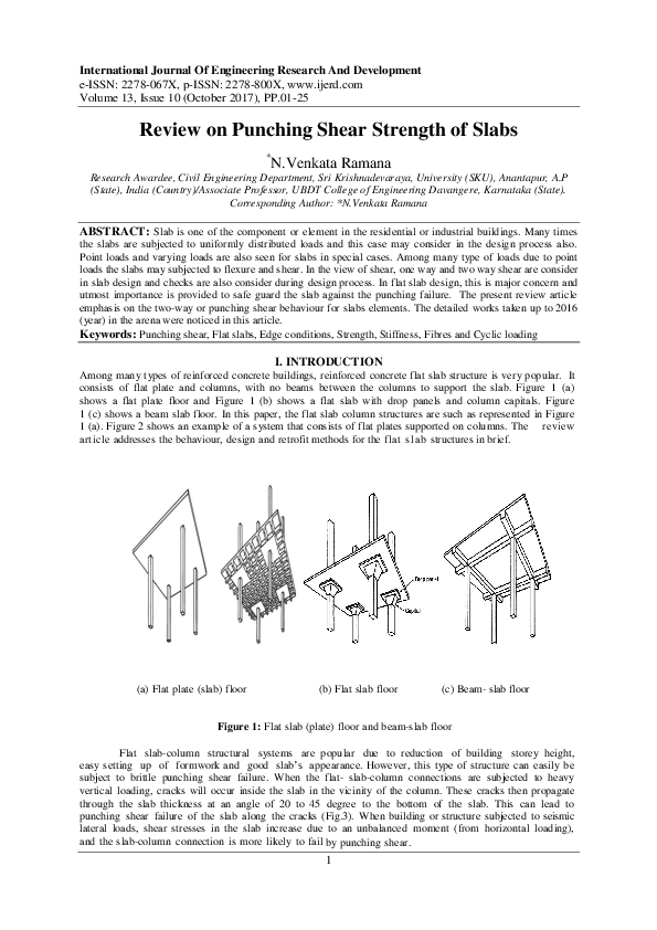 (PDF) Review on Punching Shear Strength of Slabs