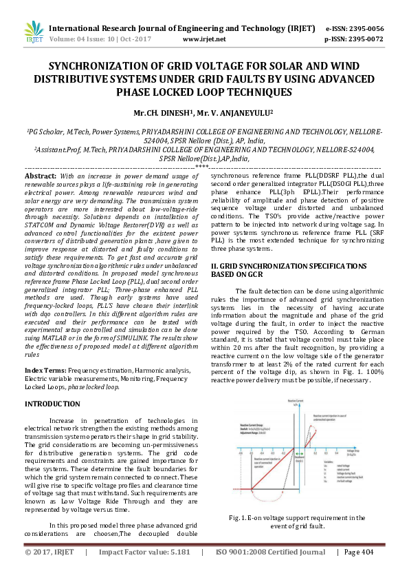 (PDF) Advanced PLL Techniques for Grid Voltage Synchronization