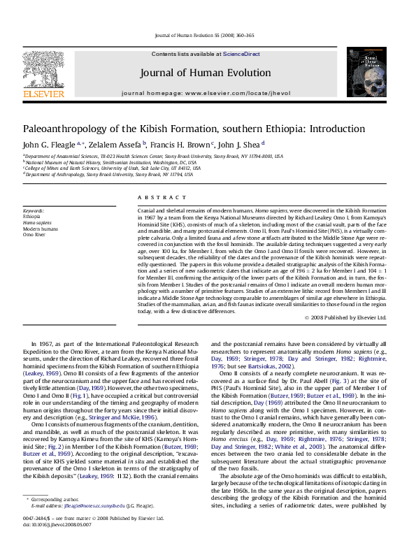 (PDF) John G. Fleagle, Zelalem Assefa, Francis H. Brown, and John J ...