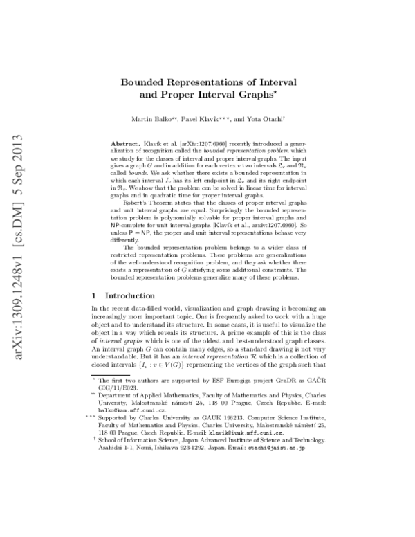 (PDF) Dynamic Representation of Consecutive-Ones Matrices and Interval Graphs | William Springer ...