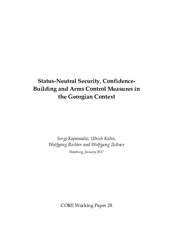 (PDF) Status-Neutral Security, Confidence- Building and Arms Control ...