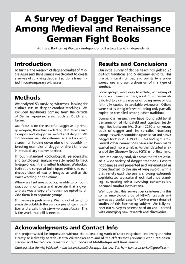 (PDF) A Survey of Dagger Teachings Among Medieval and Renaissance ...