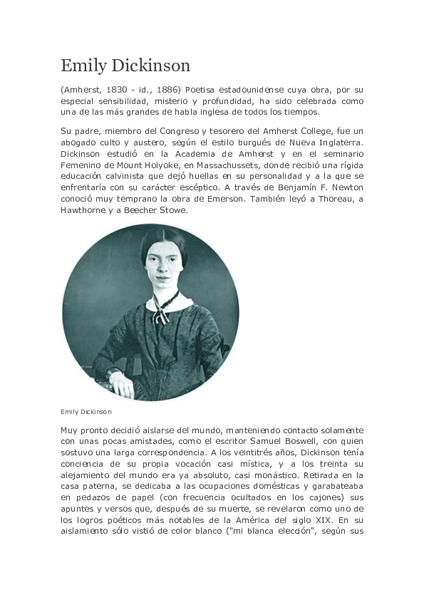 (DOC) Emily Dickinson