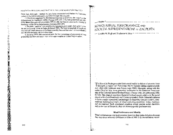 (PDF) Pugh and Rice 2009 Kowoj Ritual Performance and Societal ...