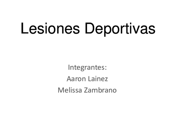 (PPT) Lesiones Deportivas