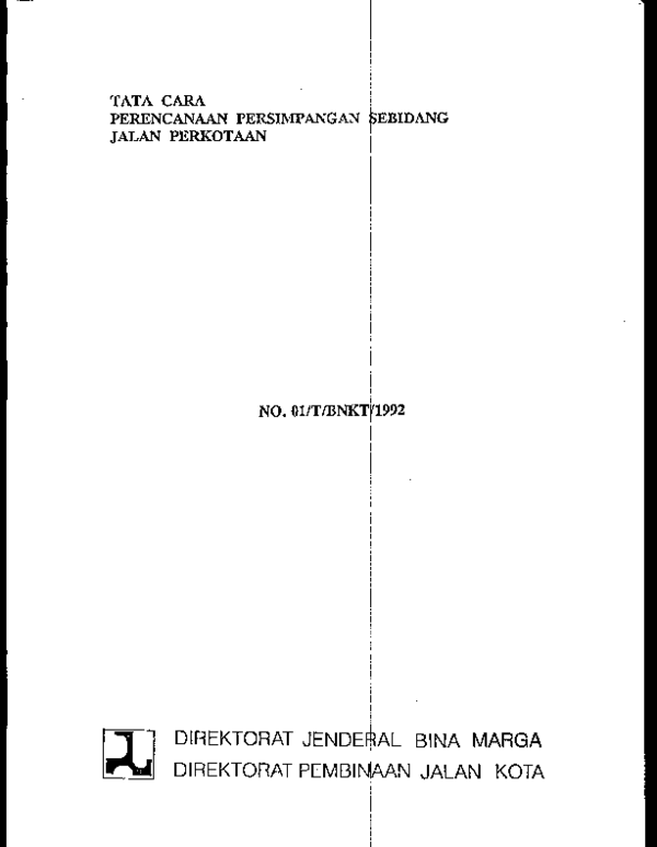 (PDF) Tata cara perencanaan persimpangan sebidang
