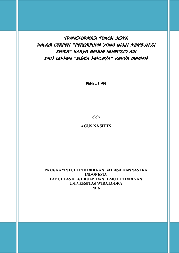 (PDF) TRANSFORMASI TOKOH BISMA DALAM CERPEN.pdf