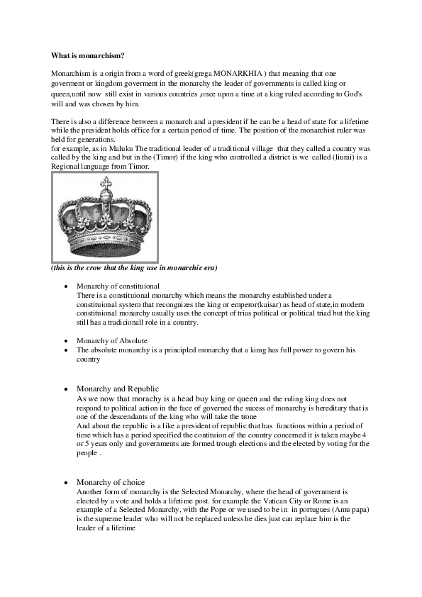 (DOC) What is monarchism | noemia correia - Academia.edu