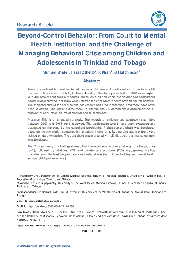 (PDF) Beyond-Control Behavior: From Court to Mental Health Institution ...