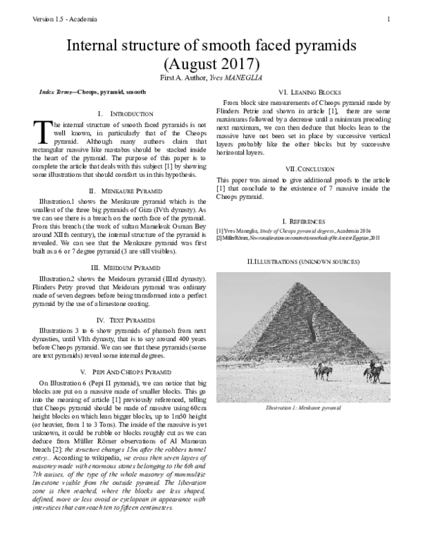(PDF) Internal structure of smooth faced pyramids