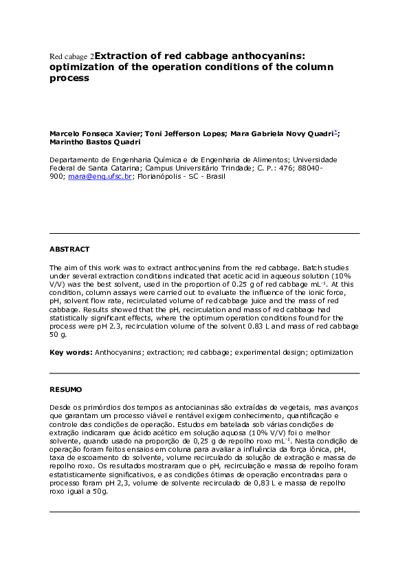 (DOC) Red cabage 2Extraction of red cabbage anthocyanins: optimization ...