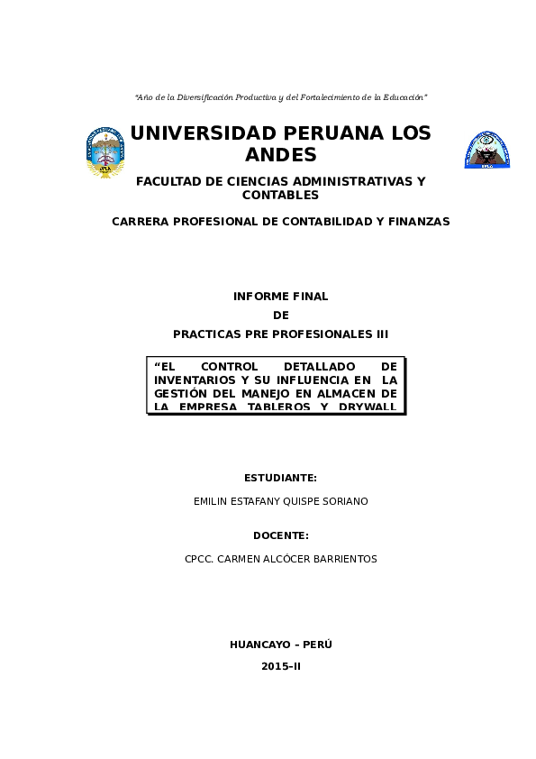 (DOC) " Año de la Diversificación Productiva y del Fortalecimiento de ...