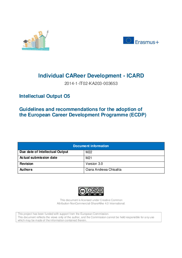 (PDF) Individual CAReer Development -ICARD Intellectual Output O5 Guidelines and recommendations ...