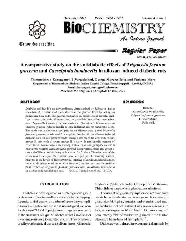 (PDF) Biochemistry an Indian Journal