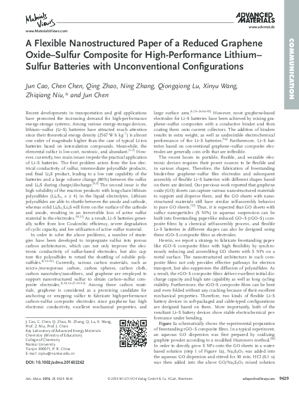 (PDF) A Flexible Nanostructured Paper of a Reduced Graphene Oxide ...