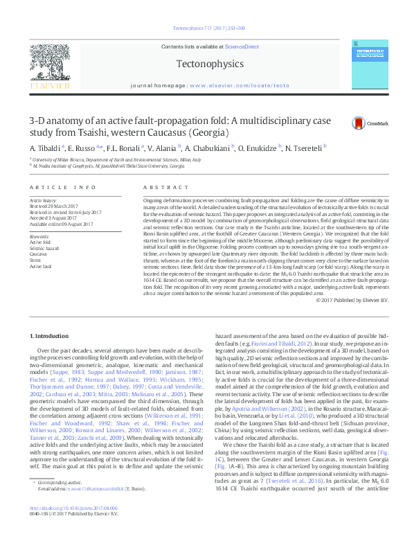 (PDF) 3-D anatomy of an active fault-propagation fold: A ...