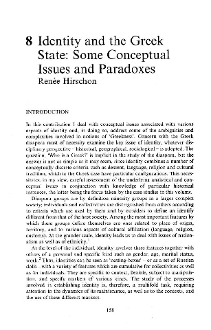 (PDF) Identity and the Greek State: Some Conceptual Issues and Paradoxes