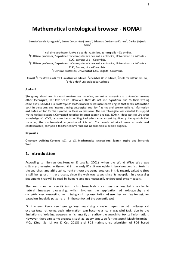 (PDF) Mathematical Ontological Browser NOMAT