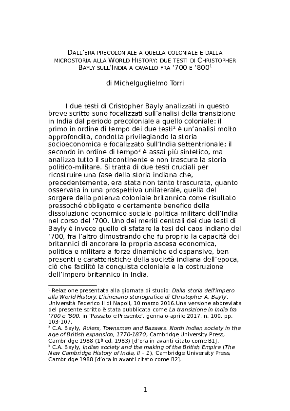 (DOC) DALL’ERA PRECOLONIALE A QUELLA COLONIALE E DALLA MICROSTORIA ALLA ...